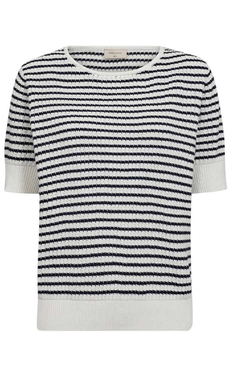 Freequent Pullover - Dodo - Star Off-white w. Navy Blazer | Hurtig ...