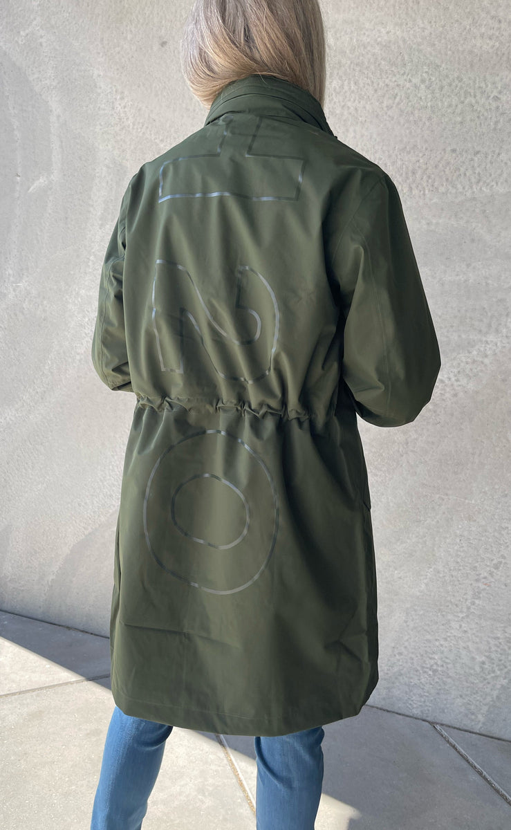 H2O Regnjakke - Rømø Long Unisex - Army | Hurtig levering | Fashionbystrand