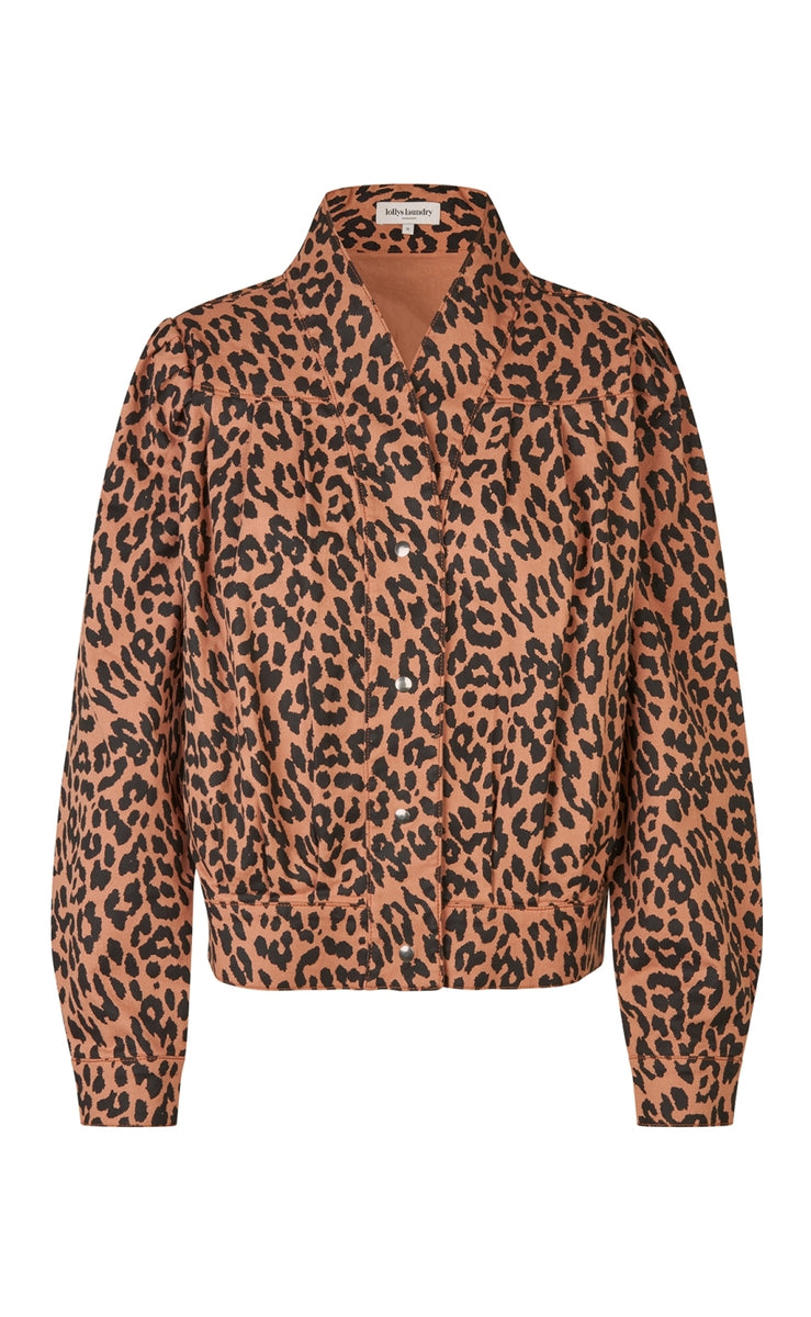 Lollys Laundry Jakke - Irish - Leopard Print | Hurtig levering ...