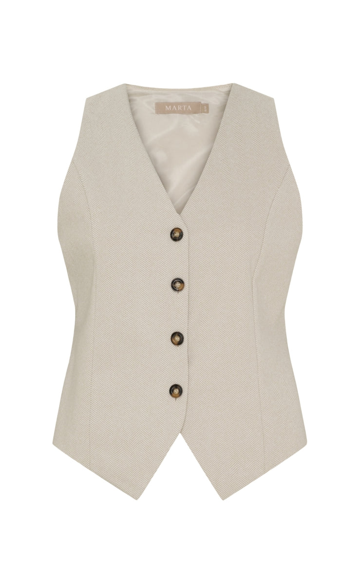Marta Du Chateau Vest - Rainey - Beige | Hurtig levering | Fashionbystrand