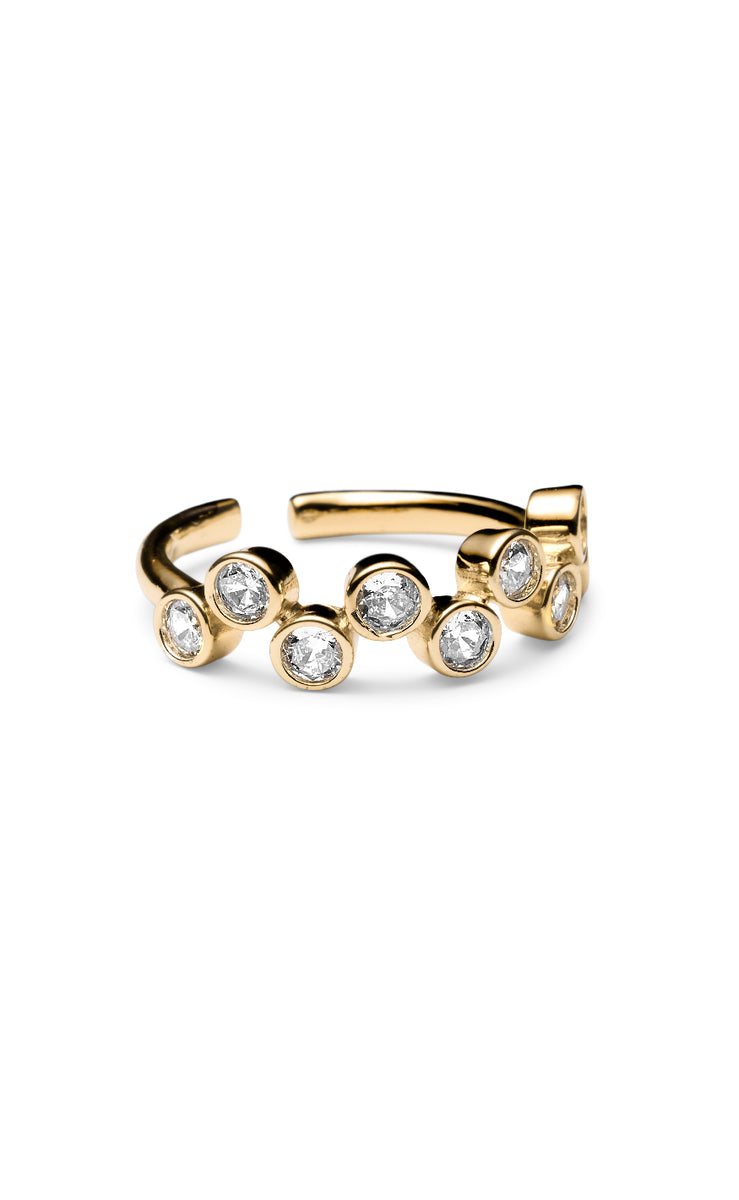 Smykkeli Copenhagen Ring - Safira Stone - Gold Colour | Hurtig levering ...