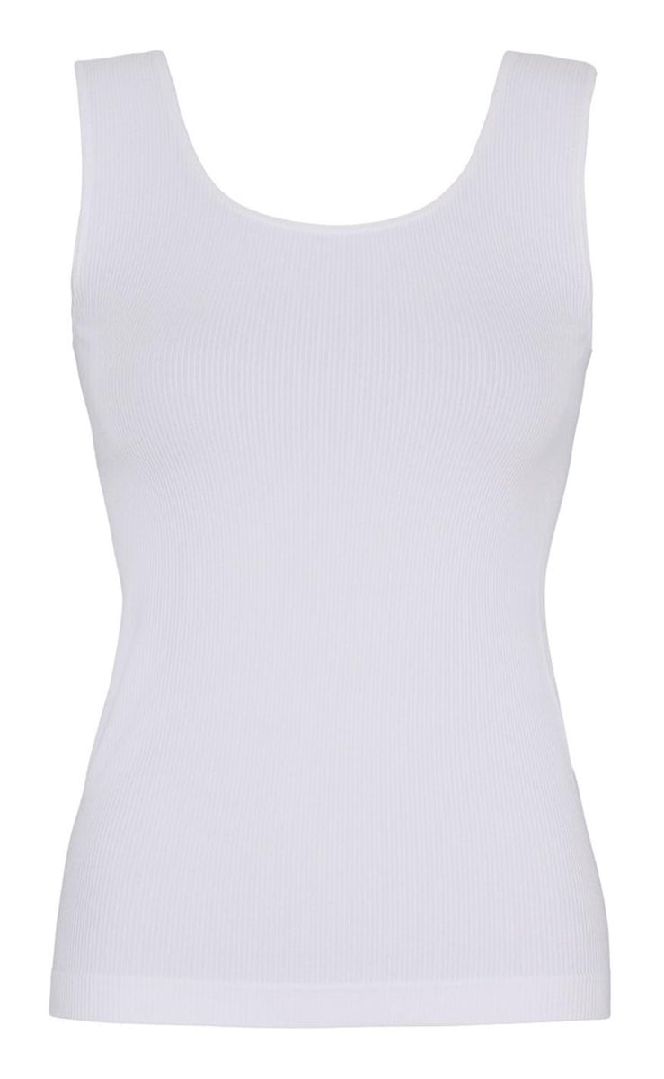 Tim & Simonsen Top - Tulle Rib - Bianco | Hurtig levering | Fashionbystrand